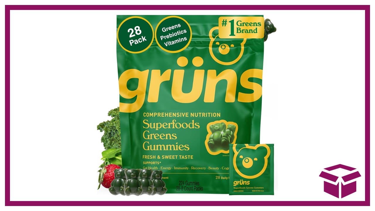 Get Your Daily Greens The Easy Way With 30% Off Gruns Gummies