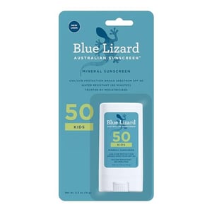BLUE LIZARD Mineral Sunscreen Stick with Zinc Oxide SPF 50+ Water ...
