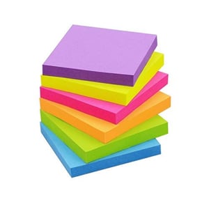 Sticky Notes 3x3 inch Bright Colors Self-Stick Pads 6 Pads/Pack 100 ...