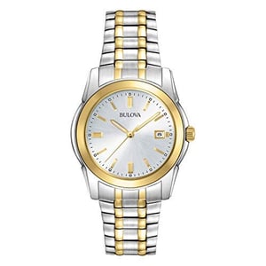 Bulova Men's Classic Two-Tone Stainless Steel 3-Hand Date Quartz Watch ...
